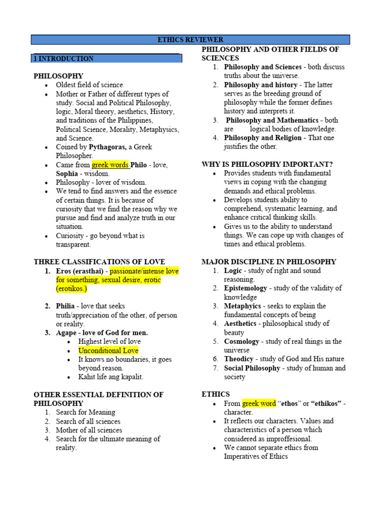 Ethics Reviewer | Download Free PDF | Morality | Reason