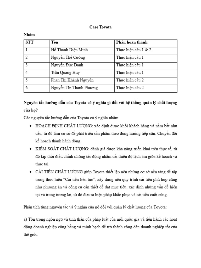 Toyota Case Study | PDF