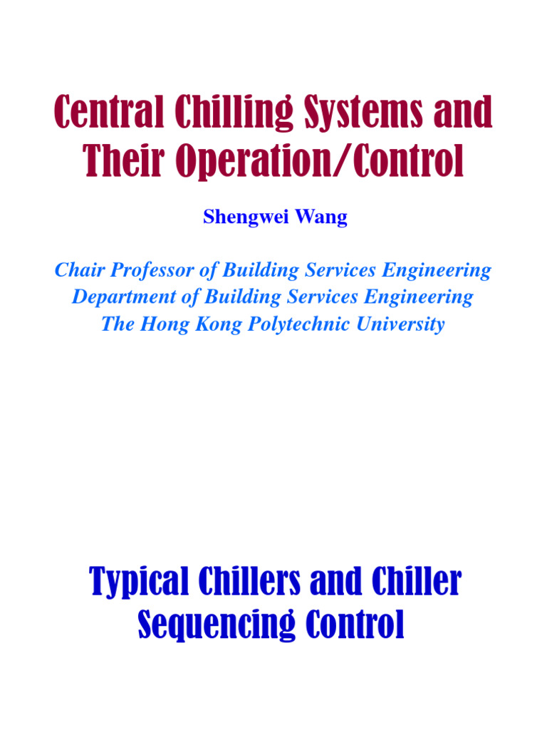 Central Chilling Systems Overview and Control | PDF | Air Conditioning ...