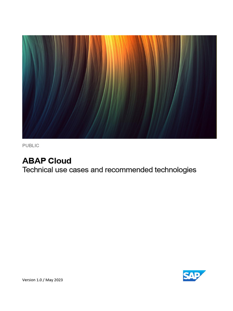 ABAP Cloud - Technical Use Cases and Recommended Technologies | PDF ...