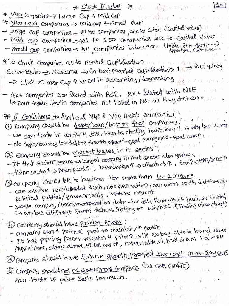 Share Market Notes | PDF