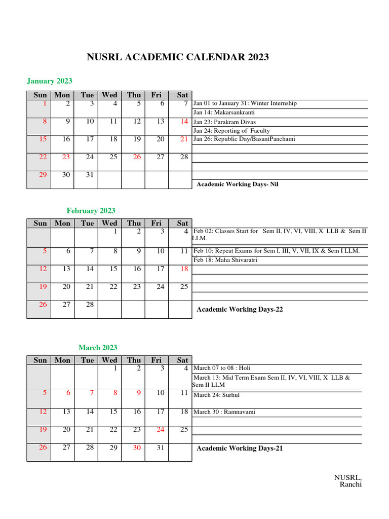 ACADEMIC CALENDAR 2023 July-Dec | PDF | Entertainment Events | Holidays