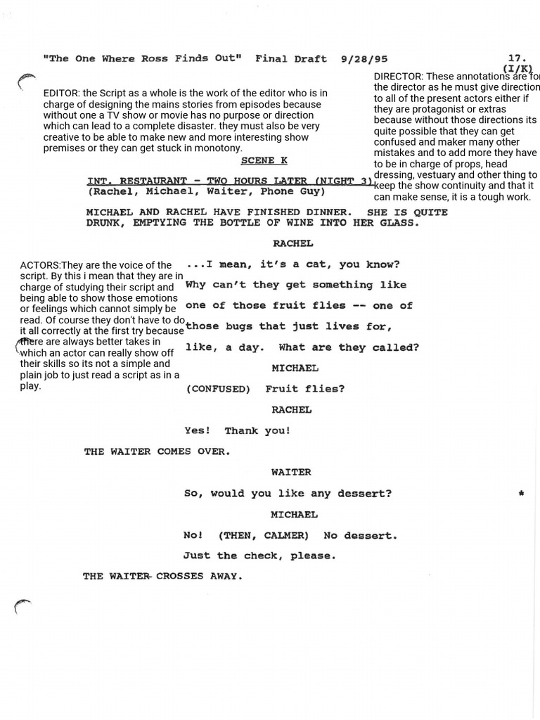 Friends script | PDF