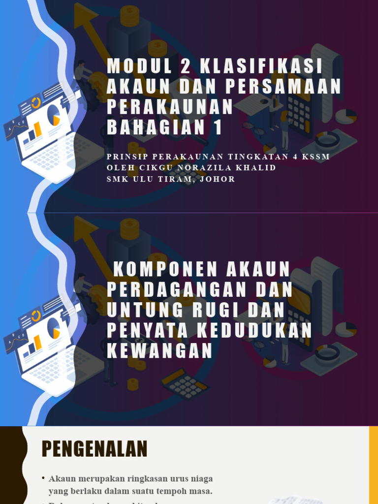 Akaun t4 KSSM Modul 2 p1 Klasifikasi Akaun Dan Persamaan Perakaunan | PDF