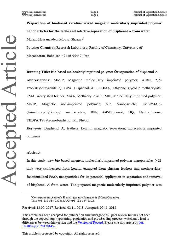 Hassan Zadeh 2018 Pdf Adsorption Physical Chemistry