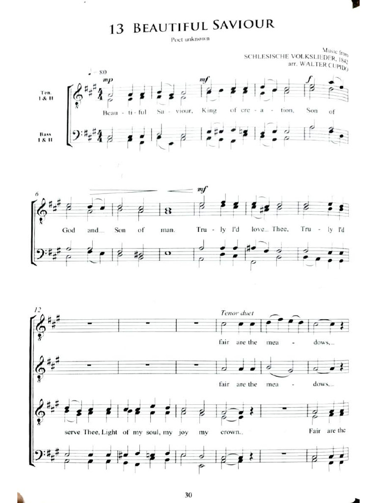 Beautiful Savior (Male) | PDF