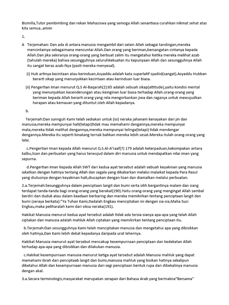 Bismilla Tugas 1 Agama Islam | PDF