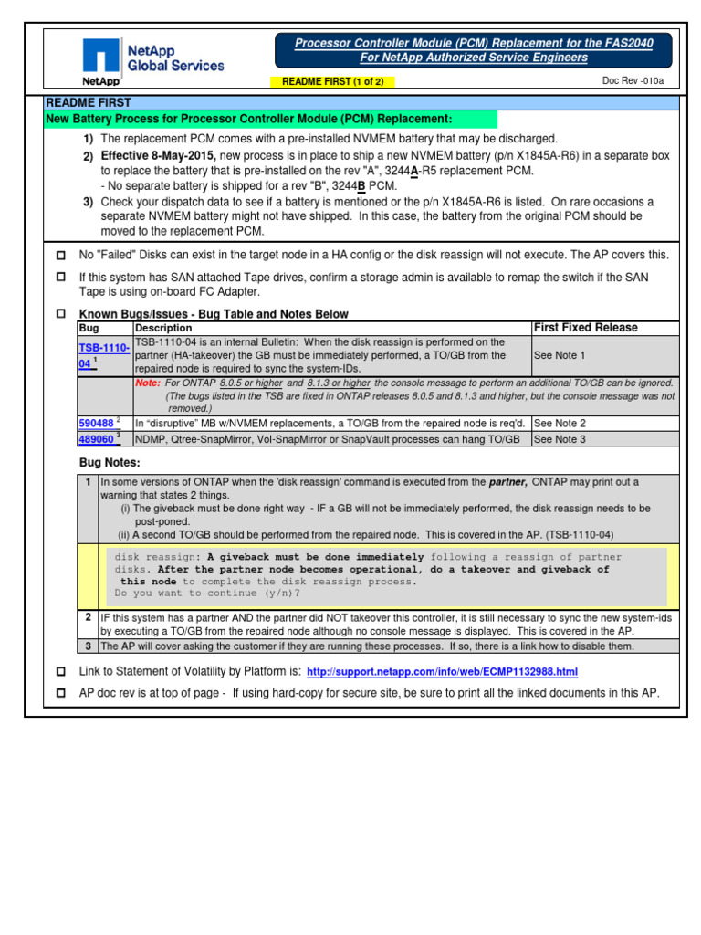 Processor Controller Module (PCM) Replacement For The Fas2040 For Netapp Authorized Service ...