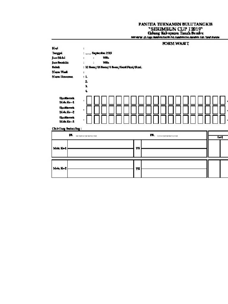 Form Wasit PDF Free | PDF