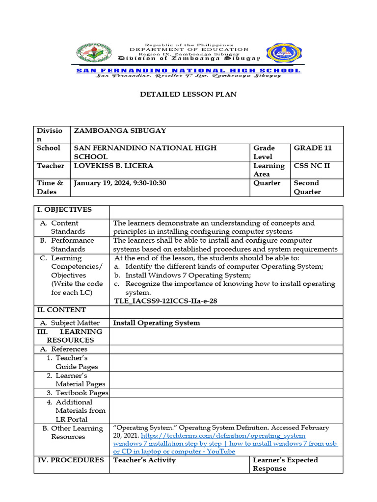 CO2 Lesson Plan | PDF | Operating System | Installation (Computer Programs)