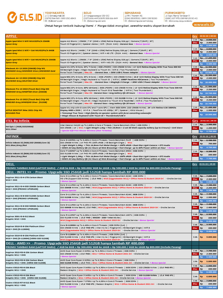 ELS 25 Jan 2023 | PDF | Computer Hardware | Apple Inc. Hardware