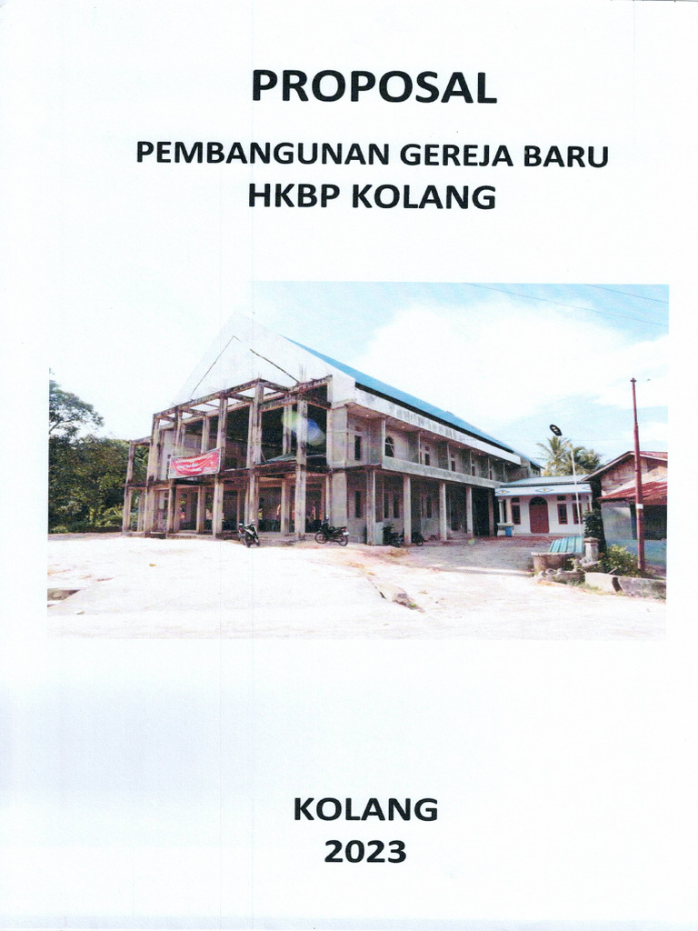 PROPOSAL PEMBANGUNAN GEREJA HKBP KOLANG | PDF