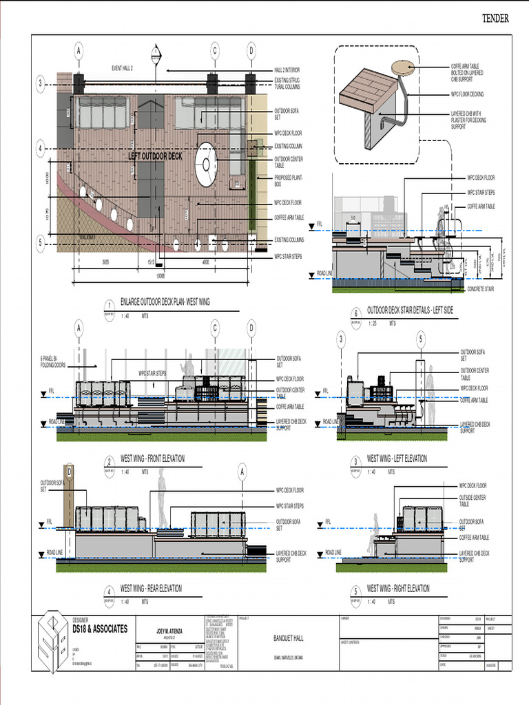 2023-08-09 - OPTION 1 - Banquet Hall - Sheet - A5-EP-501 - OUTDOOR DECK ...