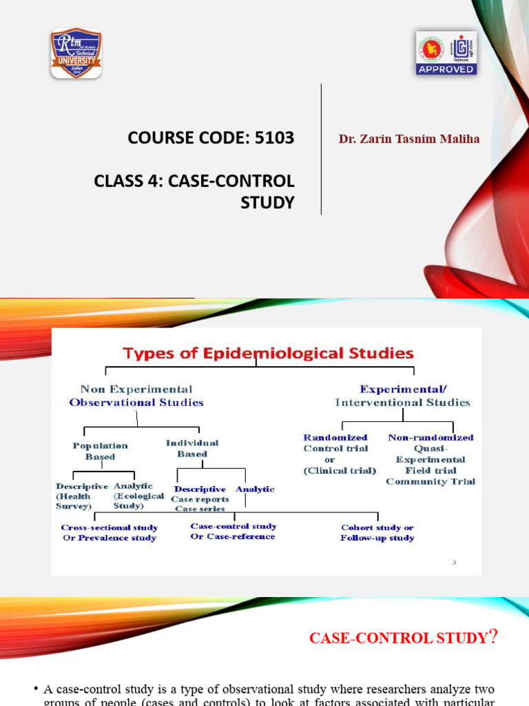 MPH 5103 Lecture 4 - 14102022 - ZTM | PDF | Cohort Study | Medicine