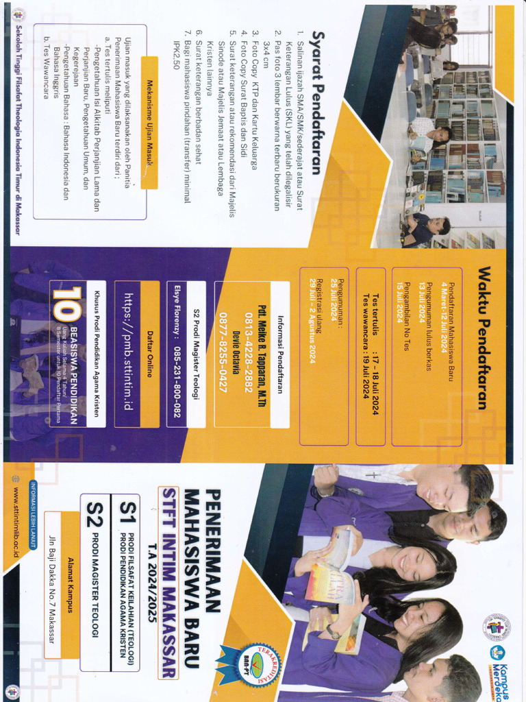 Brosur Penerimaan Mahasiswa Baru | PDF