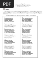 (Week 1) FIL 7 Q2 Nasusuri Ang Mga Detalye NG Tekstong Pampanitikan para Sa Kritikal | PDF