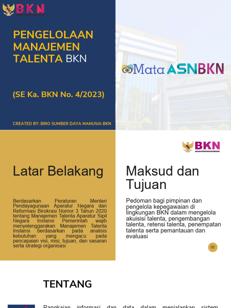 Manajemen Talenta Bkn Si Mata Asn Pdf