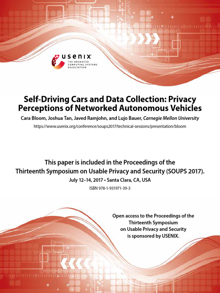Self-Driving Cars and Data Collection | PDF | Privacy | Closed Circuit ...