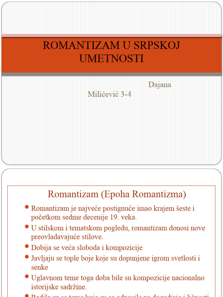 491154867-Romantizam-u-Srbiji-Prezentacija-pptx | PDF