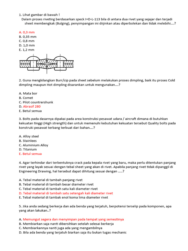 Proses Riveting dan Penggunaan Fastener Pesawat | PDF | Griya & Taman ...