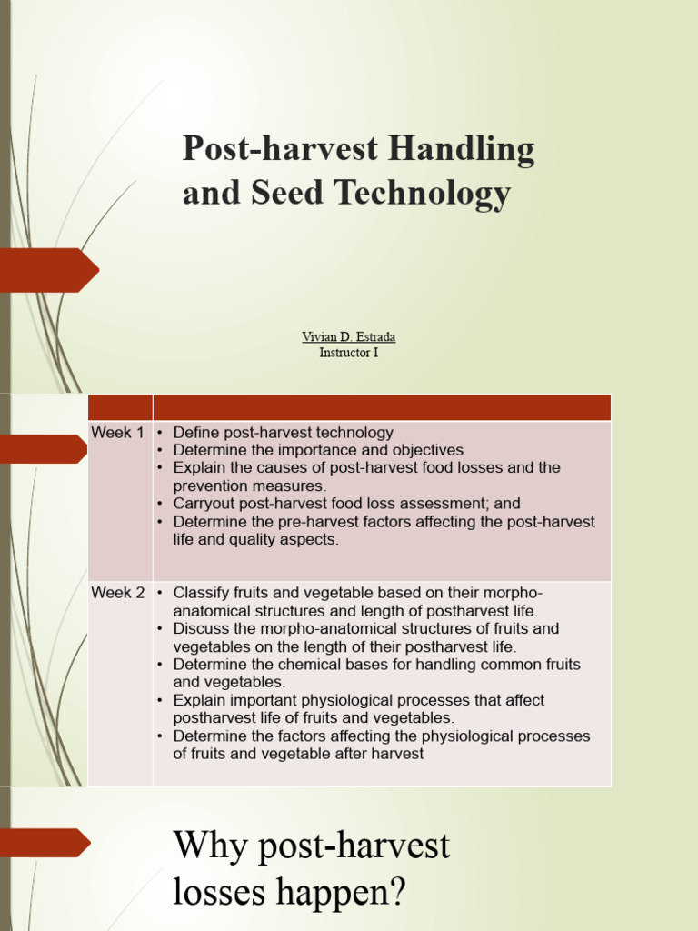 Module | PDF | Postharvest | Vegetables