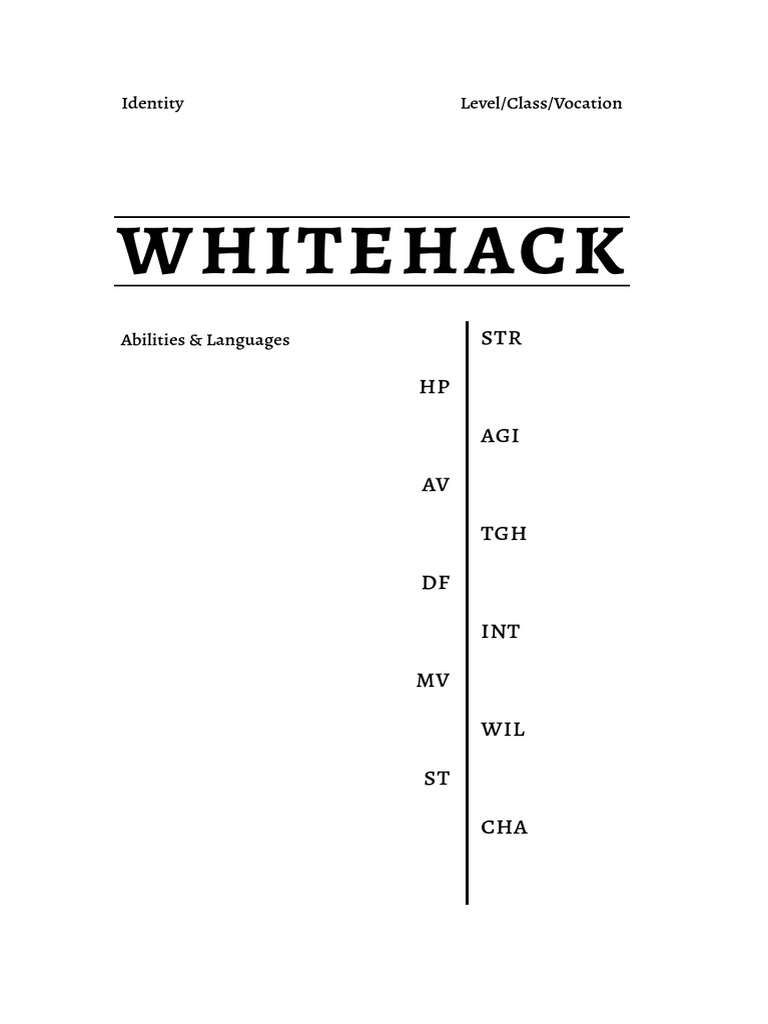 Whitehack - Fourth Edition - Tablet | PDF | Dice