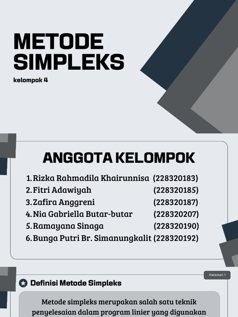 Metode Simpleks | PDF