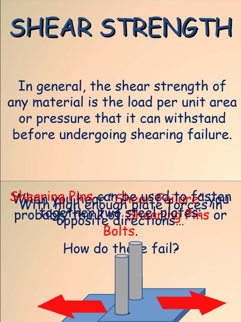 Shear Strength in Soils | PDF | Stress (Mechanics) | Strength Of Materials