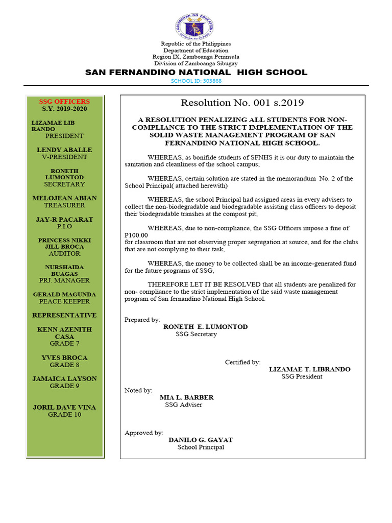 SSG Resolution | Download Free PDF | Waste Management | Materials