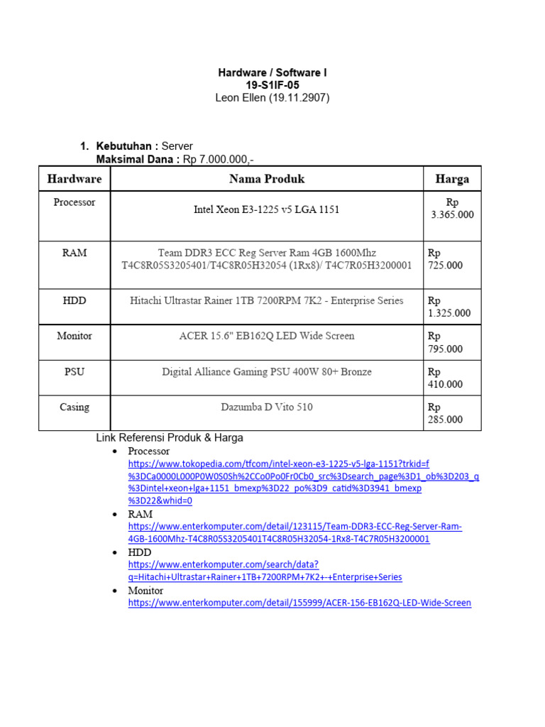 Tugas Hardware Software I | Download Free PDF | X86 Architecture | Computer Science