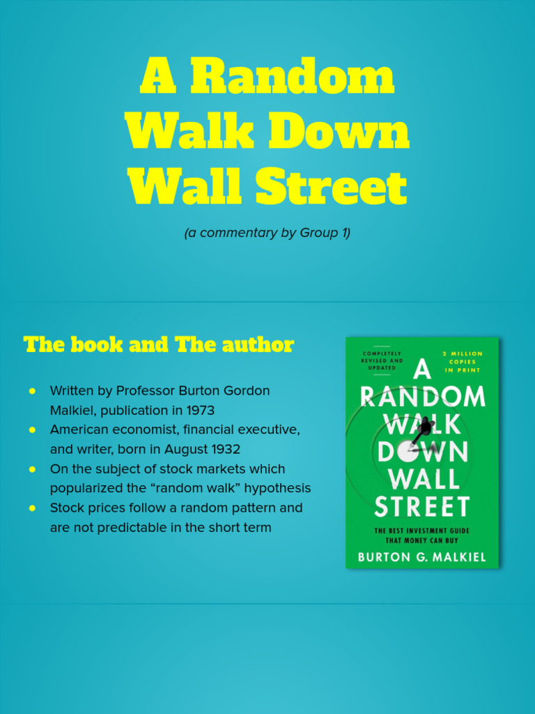 A Random Walk Down Wallstreet - A Commentary | PDF | Modern Portfolio ...