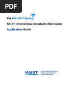 KAIST 2025 International Admission Guide | PDF | Gce Advanced Level ...