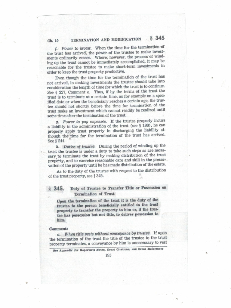 Trust 2nd Section 345 Duty of Trustee To Transfer Title p193 11 | PDF