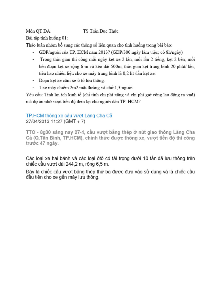 Bai Tap Tinh Huong 01a | PDF