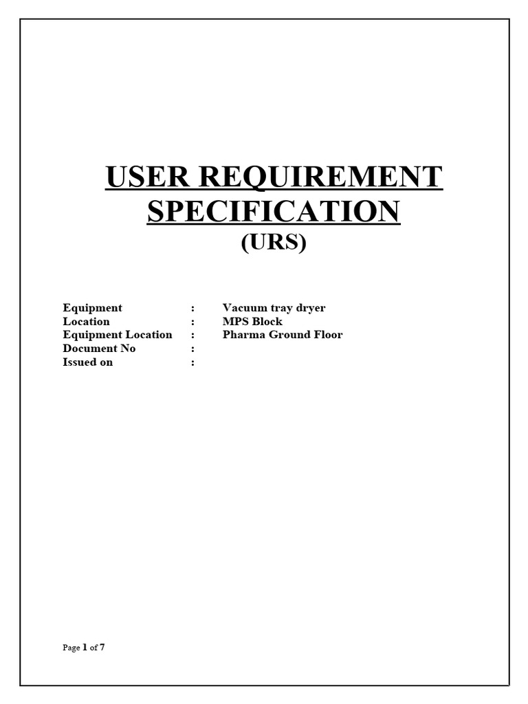 64465941-VTD-URS | PDF | Specification (Technical Standard)