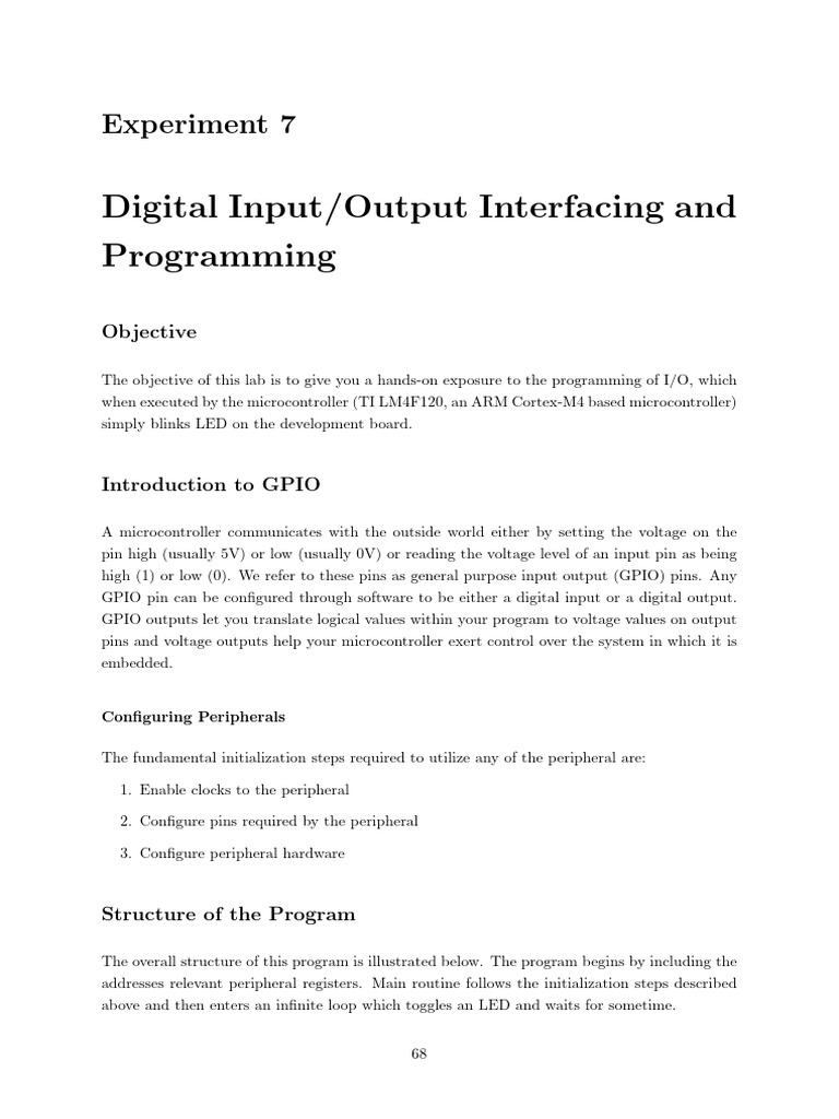 07 Digital IO Interfacing and Programming | PDF | Computer Engineering | Manufactured Goods