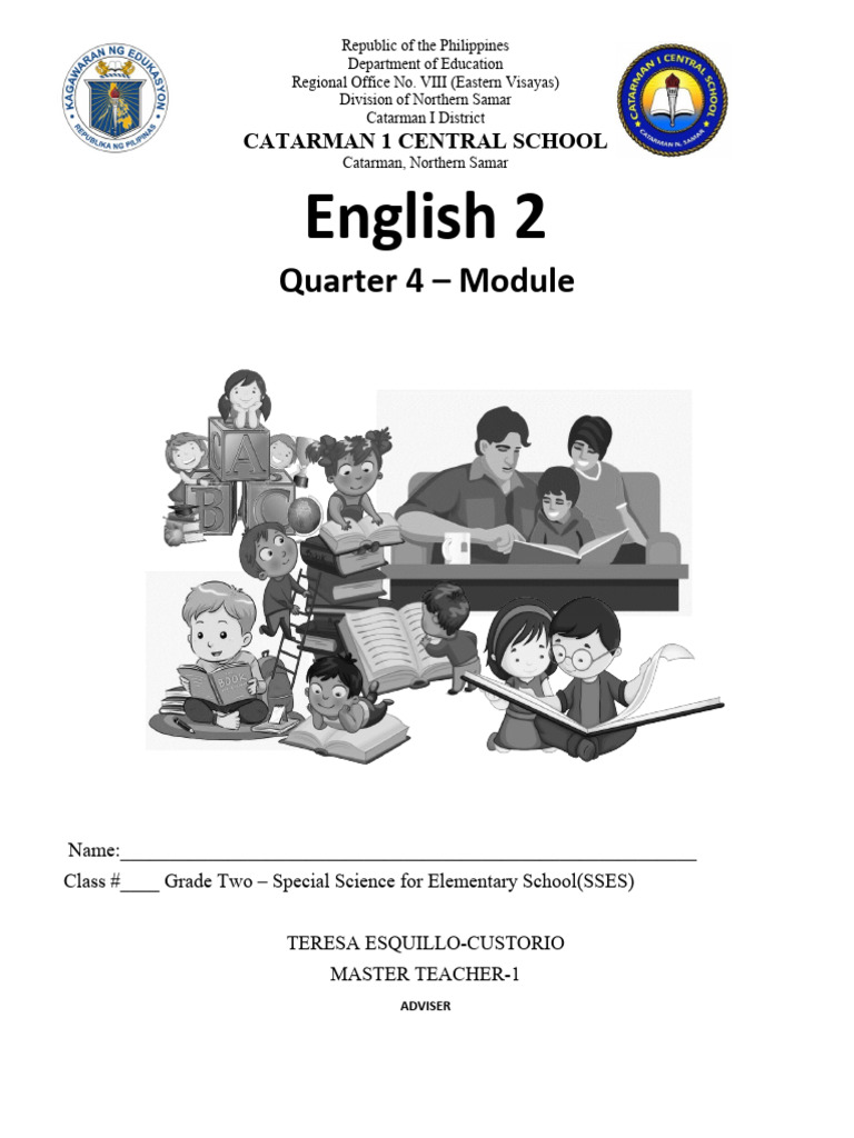 Q4-GR2-ENGLISH-2-MODULE | PDF | Preposition And Postposition | Consonant