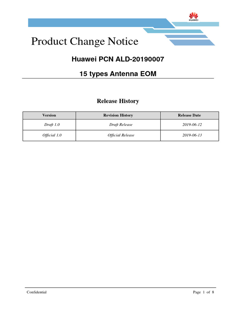 Product Change Notice 20190007 | PDF | Software Engineering | Computer Engineering
