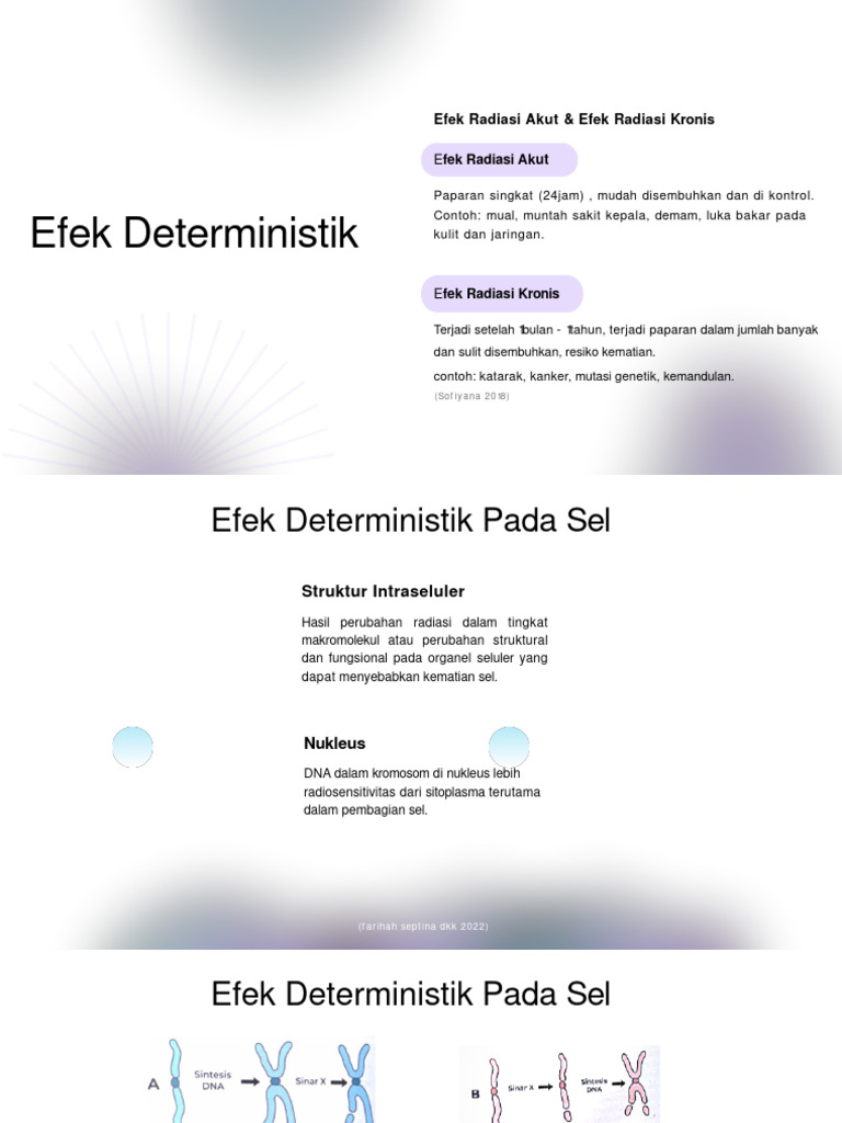 Perbedaan Efek Stokastik dan Deterministik | PDF