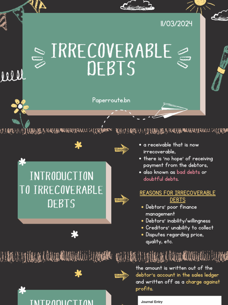 Irrecoverable Debts | PDF | Bad Debt | Debt