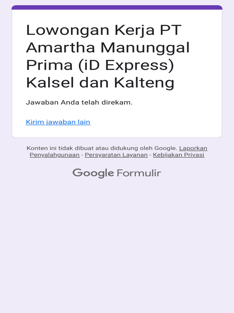 Lowongan Kerja PT Amartha Manunggal Prima (ID Express) Kalsel Dan Kalteng | PDF | Bisnis