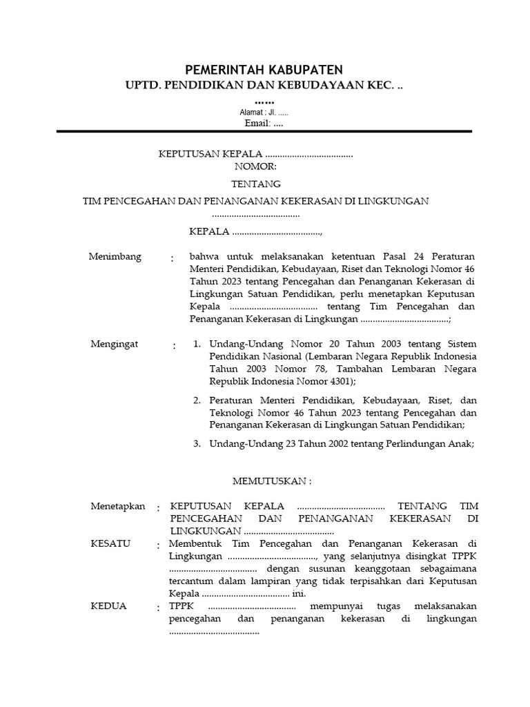 Contoh SK TPPK | PDF | Karier & Perkembangan | Ilmu Sosial