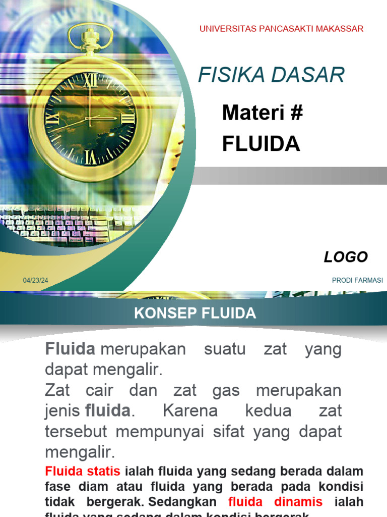 Konsep Fluida dalam Fisika Dasar | PDF