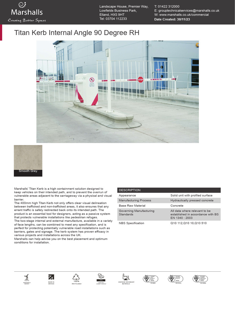 Titan Kerb: High Containment Solution | PDF | Concrete | Cement