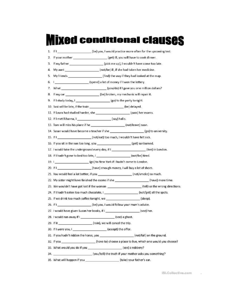 Mixed Conditionals | PDF