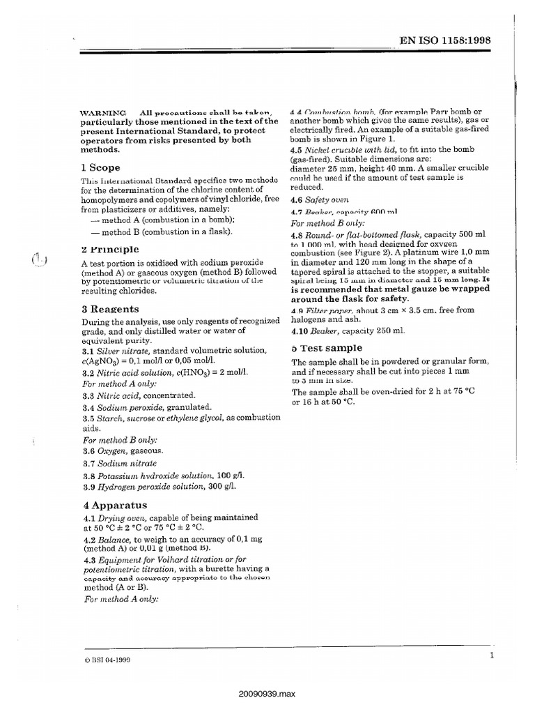 En Iso-1158-1998 | PDF