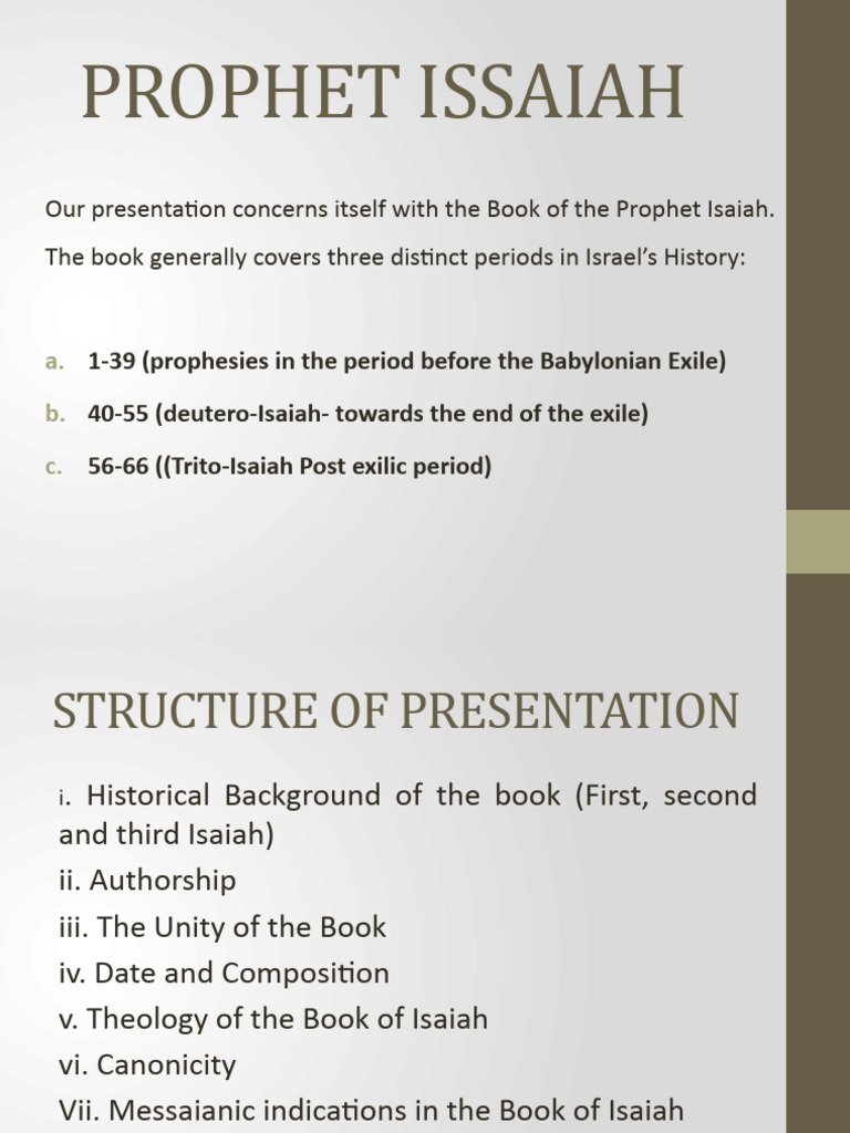 Prophet Issaiah | PDF | Book Of Isaiah | Isaiah