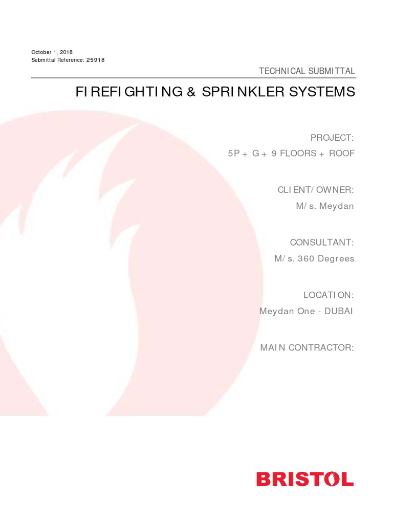 Firefighting Systems Technical Submittal | PDF | Valve | Building ...