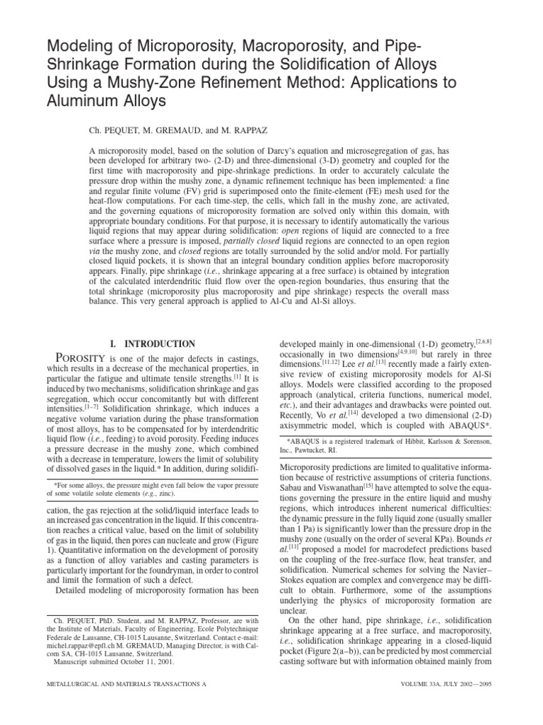 Pequet 2002 | Download Free PDF | Porosity | Nucleation
