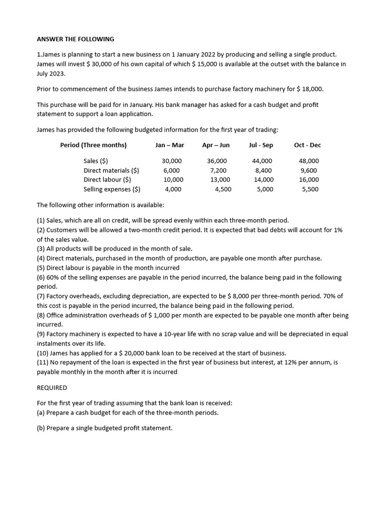 BUDGETING ---A LEVEL | PDF | Expense | Finance & Money Management